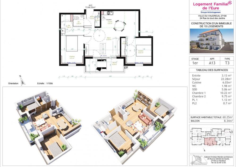 Appartement - T3 - 60m² - Le Vaudreuil (27100) | Havitat.fr - Action ... Appartement - T3 - 60m² - Le Vaudreuil (27100) | Havitat.fr - Action ...