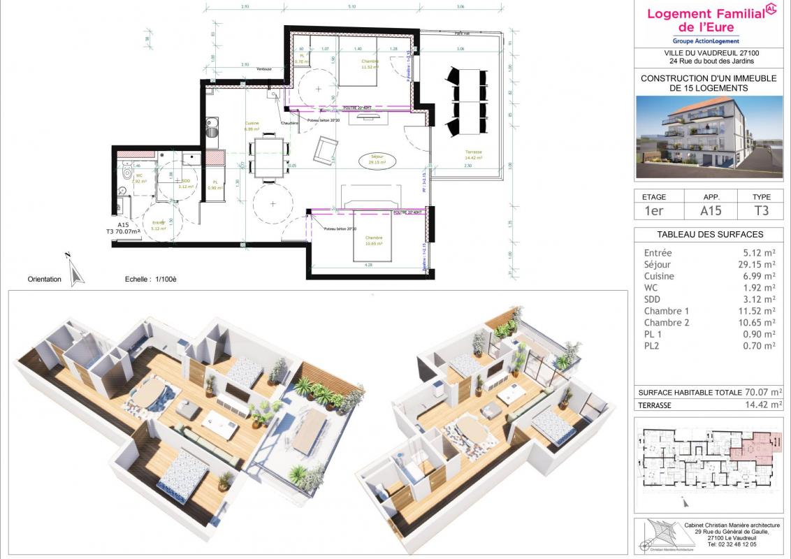 Appartement - T3 - 70m² - Le Vaudreuil (27100) | Havitat.fr - Action ... Appartement - T3 - 70m² - Le Vaudreuil (27100) | Havitat.fr - Action ...